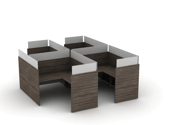 Skyline Height-Adjustable L-Shape Desks | Modular Office Panel System