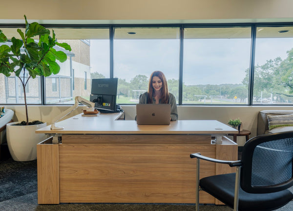 EDGE Height-Adjustable Desk L-Shape | Juniper Office