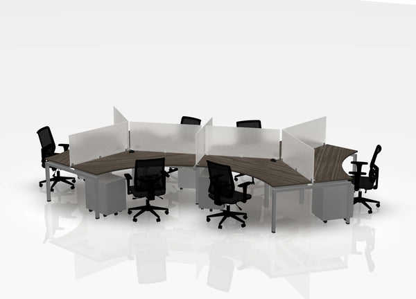 120 Jot Desk - Pod of 6 Workstation Bundle – Juniper Office