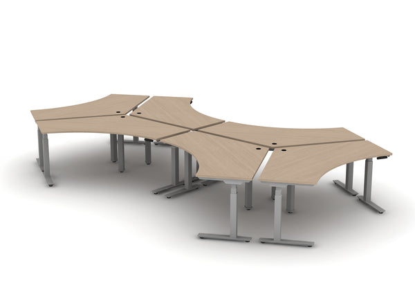 120 Think Desk (sit to stand) - Pod of 6 Workstation Bundle