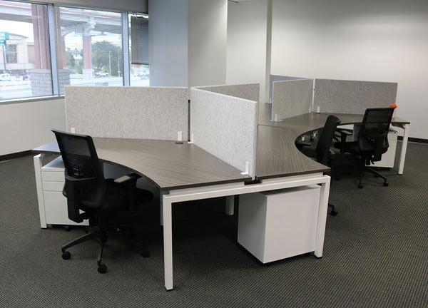 120 Jot Desk - Pod of 3 Workstation Bundle – Juniper Office